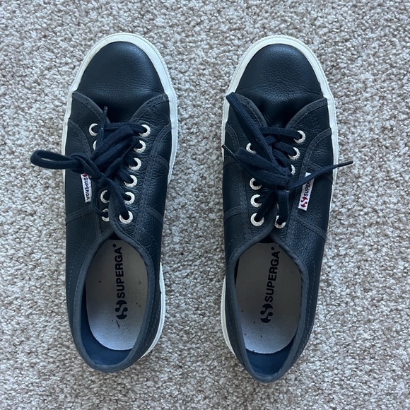 Superga | Shoes | Superga Leather Sneakers | Poshmark